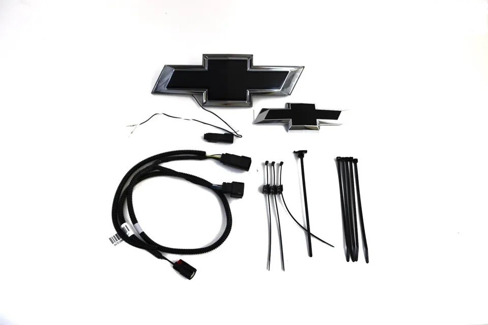 2015-2020 Chevrolet Tahoe Suburban Illuminated Black Bowtie Emblems ...