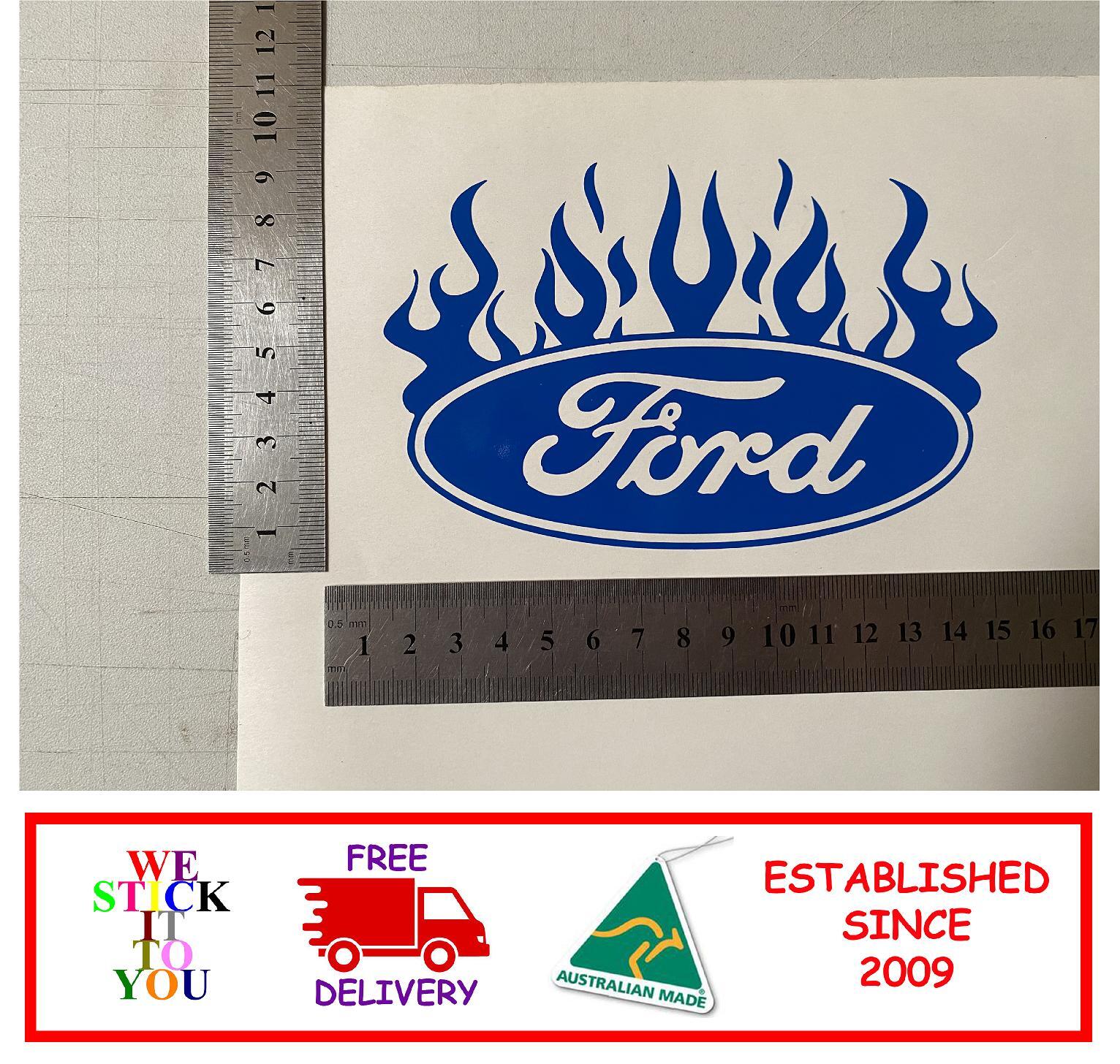 FORD FLAMES BUMPER STICKER,VINYL DECAL,WINDOW STICKERS, LAP TOP DECALS ...