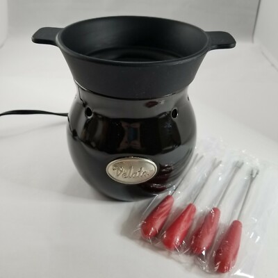 Velata Fun Fondue Noir Glossy Black Fondue Warmer - New In Box | eBay