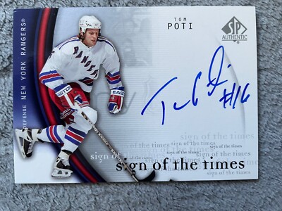 Tom Poti #TP - 2005-06 SP Authentic - Sign of the Times Auto (NY ...