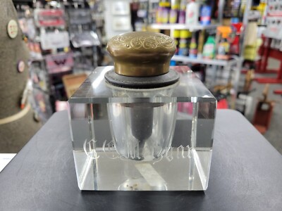 Vintage Glass Ink Well. Davis Automatic Ink Stand. New York USA | eBay