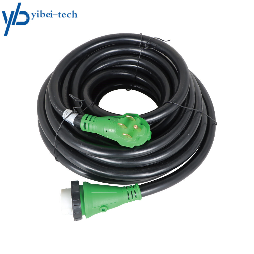 50Amp 25/30/50ft RV Extension Cord + Power Inlet Box Combo Kit Twist ...