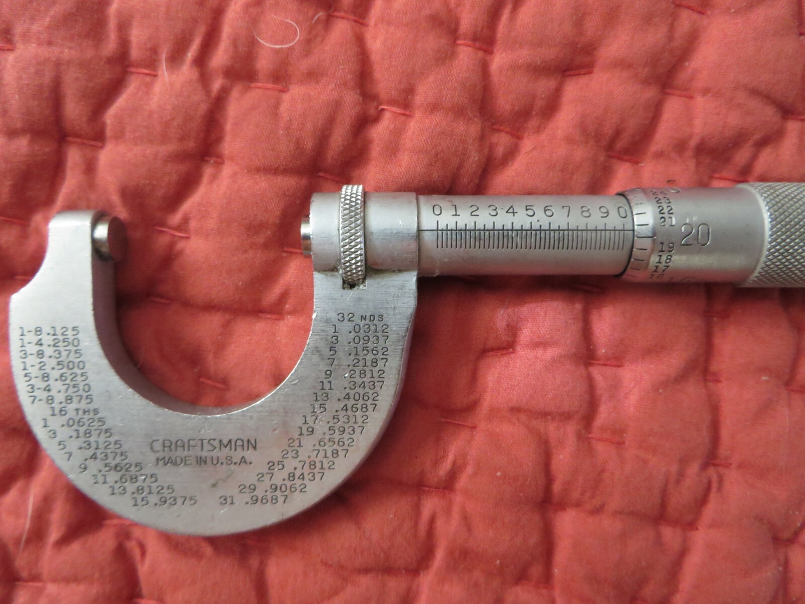 Craftsman Micrometer 1" Measurement and 6" Fully Opened Length Vintage ...