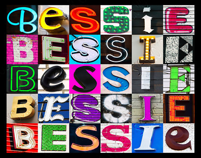 BESSIE Name Poster featuring photos of actual sign letters | eBay