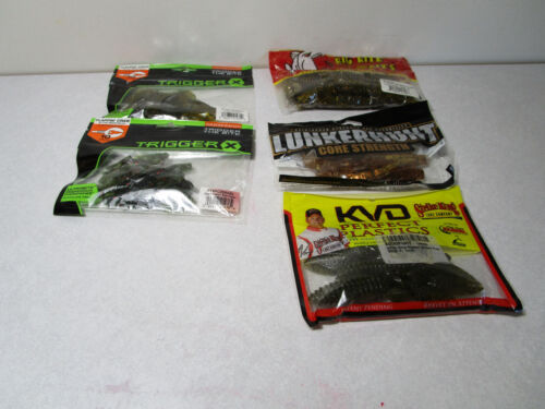 TRIGGER X BIG BITE BAITS LUNERHUNT KVD BASS FISHING LURE LURES 5 PC ...