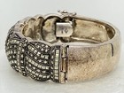 Judith Jack JJ Sterling Silver Marcasite Hinged Bangle Bracelet 7” 70 ...