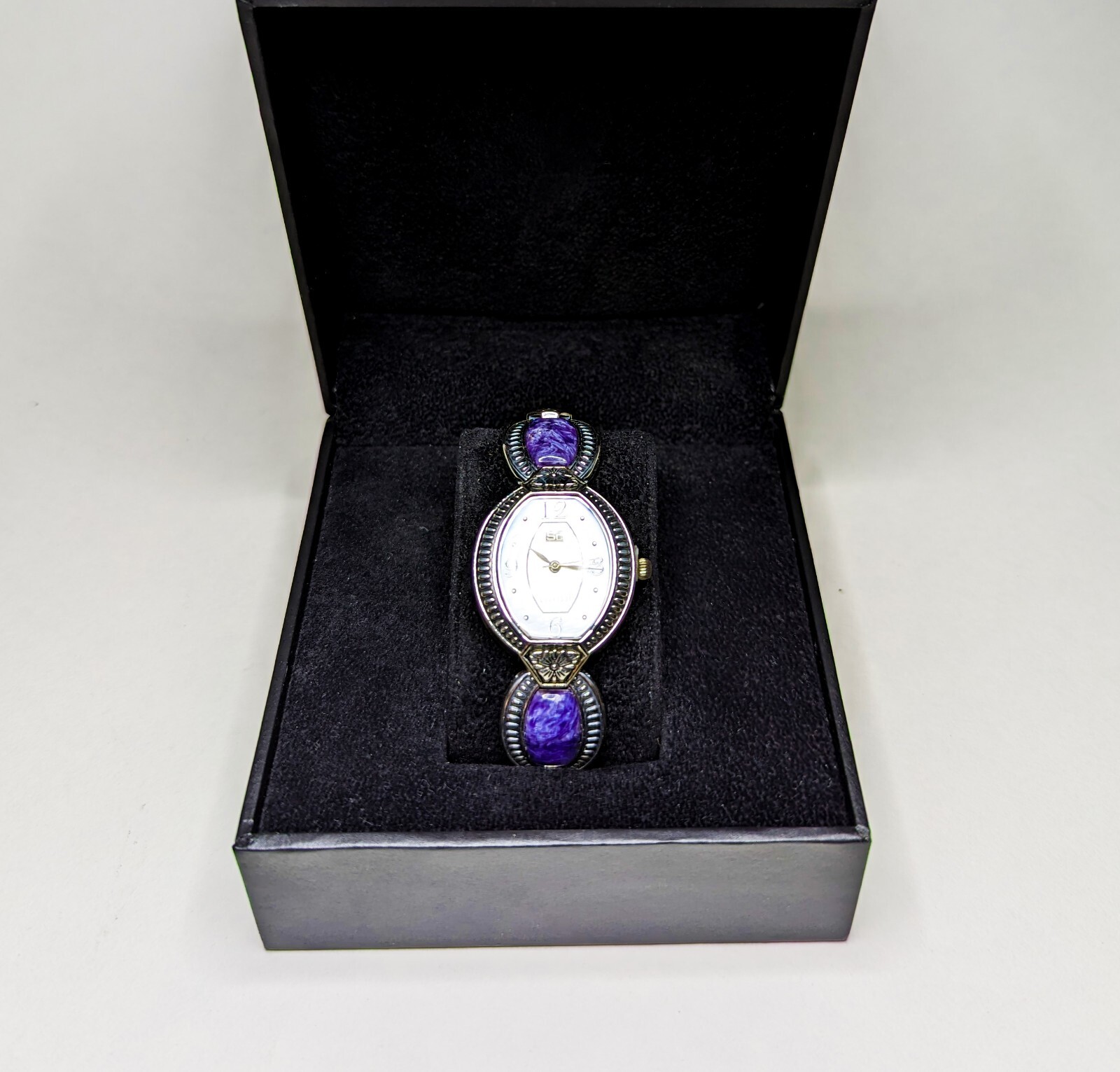 Ecclissi Women's Sterling Silver Mother-Of-Pearl Charoite Floral ...