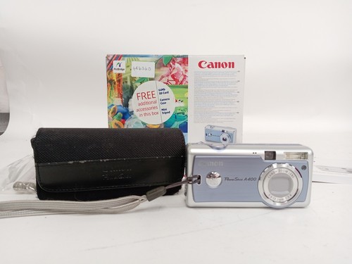 Canon PowerShot A400 Digital Camera Silver/Blue In Box Untested ...