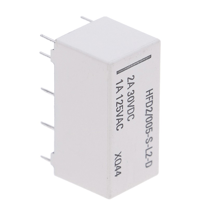 5V coil bistable latching relay dpdt 2a 30vdc 1a 125vac HFD2-005-M-L2-D ...