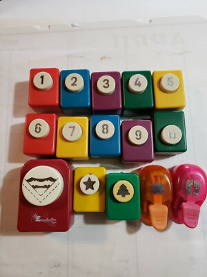Lot of 15 EMAGINATION Paper Punches, Variety of sizes and shapes ...