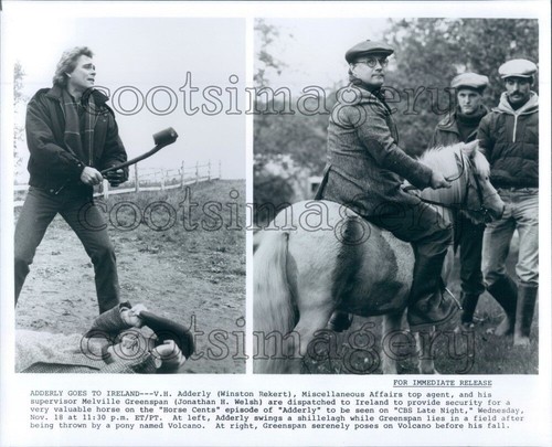 1987 Winston Rekert Jonathan Welsh in Ireland Adderly TV Show Press ...