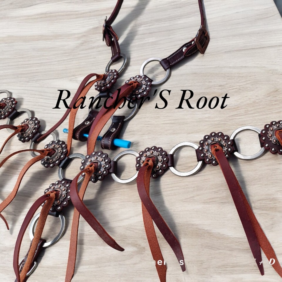 Western Leather Tack Set For Horse | Ring Tack Set With Fringe | eBay