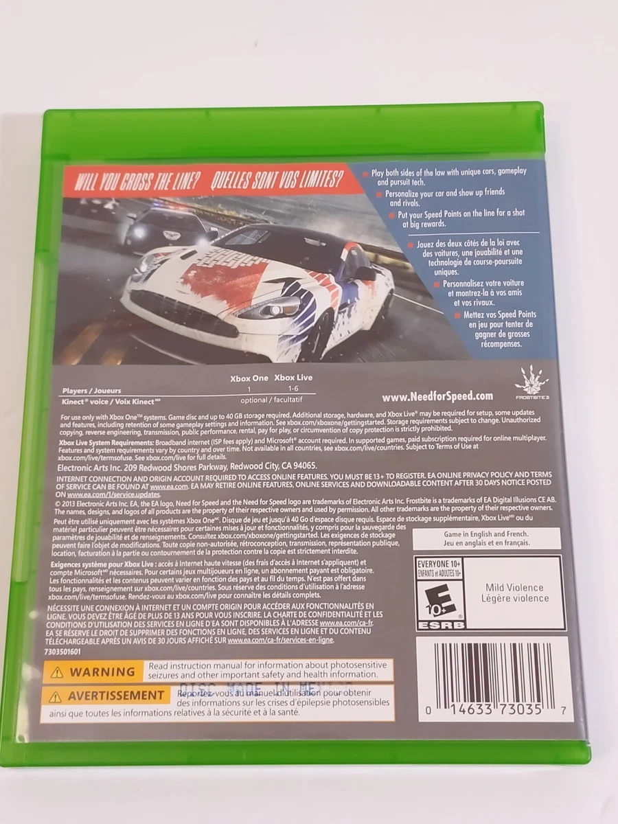 Need For Speed Rivals Xbox Cover