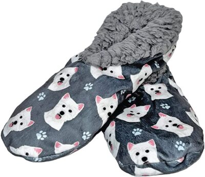 Westie Super Soft Womens Slippers - One Size Fits Most - Cozy House ...