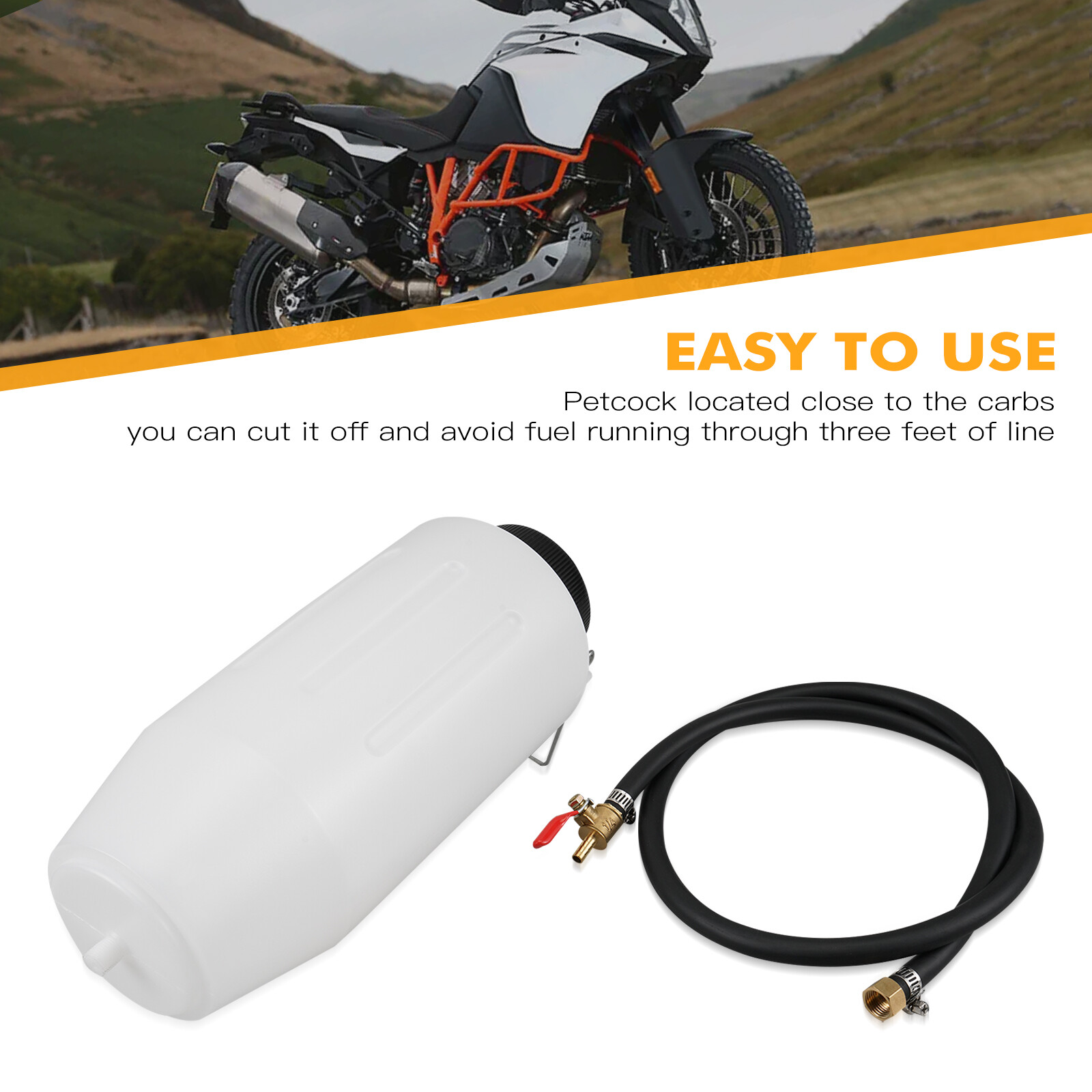 4L Auxiliary Fuel Gas Oil Can Tank Container Tuning Bottle Carbs Repair ...