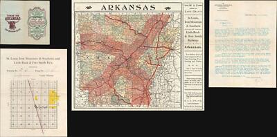 1885 Iron Mountain Railway Map of Arkansas Land Grants For Sale | eBay