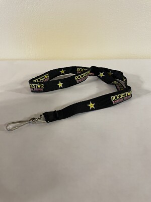 NEW Rockstar Energy Drink Keychain/ Lanyard - Official Promo- Black. 20 ...