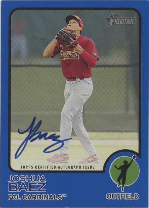 2022 Topps Heritage Minor League Edition - Real One Autographs Joshua Baez #ROA-JB Blue Border ...