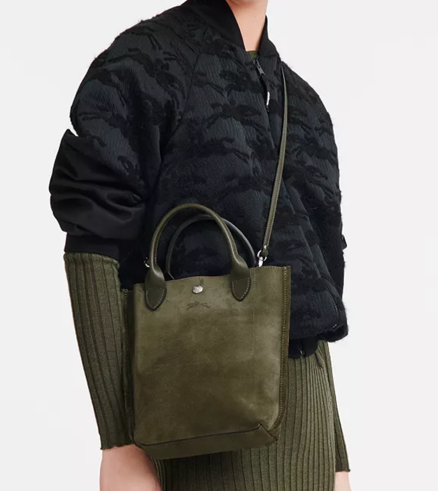 AUTH NWT Longchamp Cabas Small Velvet Top Handle Crossbody Tote Bag In ...