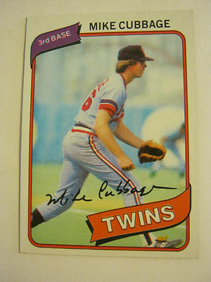 1980 Topps #503 Mike Cubbage Baseball Card, Good Cond (GS23-8) | eBay