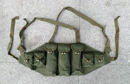 GENUINE ORIGINAL VIETNAM WAR ERA CHINESE ARMY TACTICS 56 CHEST RIG AMMO ...