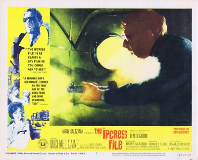 THE IPCRESS FILE Original US Lobby Card 5 Michael Caine Nigel Green Sue ...