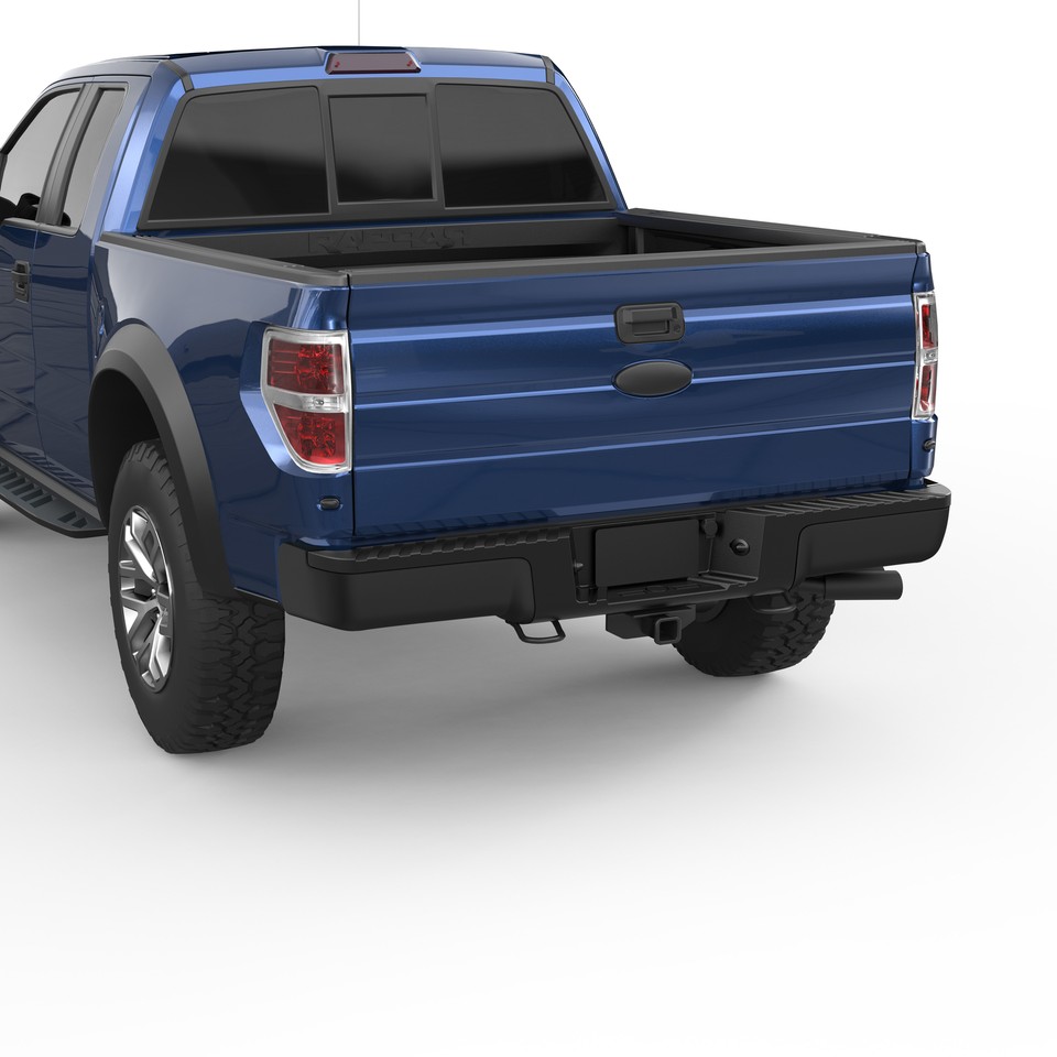 Black Rear Bumper For 2004-2006 Ford F150 Fleetside/Styleside w/o ...