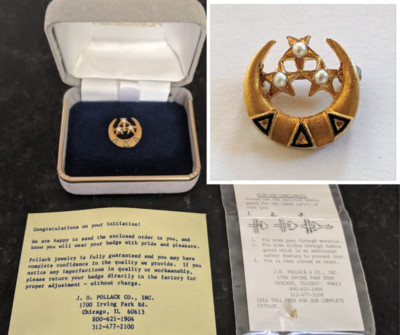 Tri Delta 10K Gold Sorority Pin Seed Pearls - Vintage MINT! | eBay