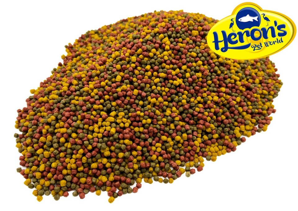 HERONS Koi Trio Pellets 3mm 6mm PREMIUM POND FISH FOOD GOLDFISH 10g ...