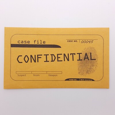 Clue Case File Envelope Replacement Game Part 2002 | eBay