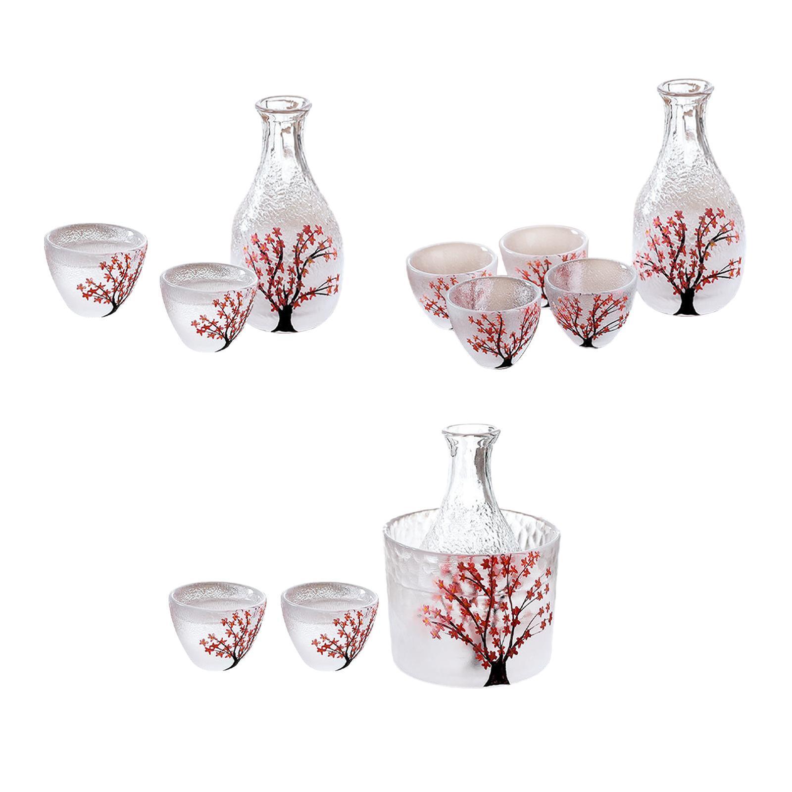 Glass Sake Set Japanese Style Cold Sake Glasses for Wedding Hotel ...