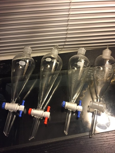 PYREX 6404 Clear Glass 250 Ml SQUIB Separatory Funnel for sale online ...