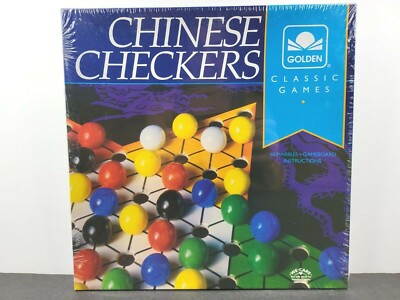 Golden Chinese Checkers Board Game Vintage 1993 Marbles Strategy Family ...