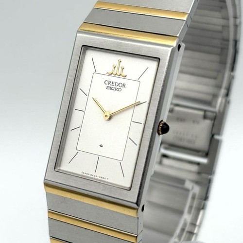 Seiko Credor Quartz Silver Dial 20.5mm SS 22KT Unisex Watch Stainless ...