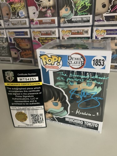 Demon Slayer Anime Muichiro Tokito #1853 Signed By Griffin Burns Funko ...