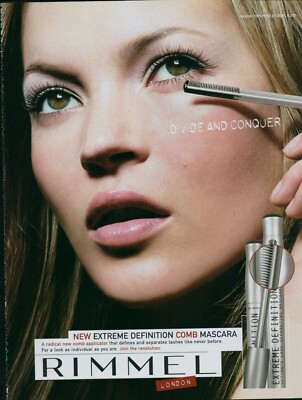 RIMMEL Cosmetics Magazine Print Ad Advert MASCARA Kate Moss VTG 2003 | eBay