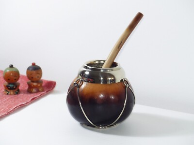 Alpaca Mate Gourd Cup + Straw + Gift - Yerba Mate Tea - Handmade ...