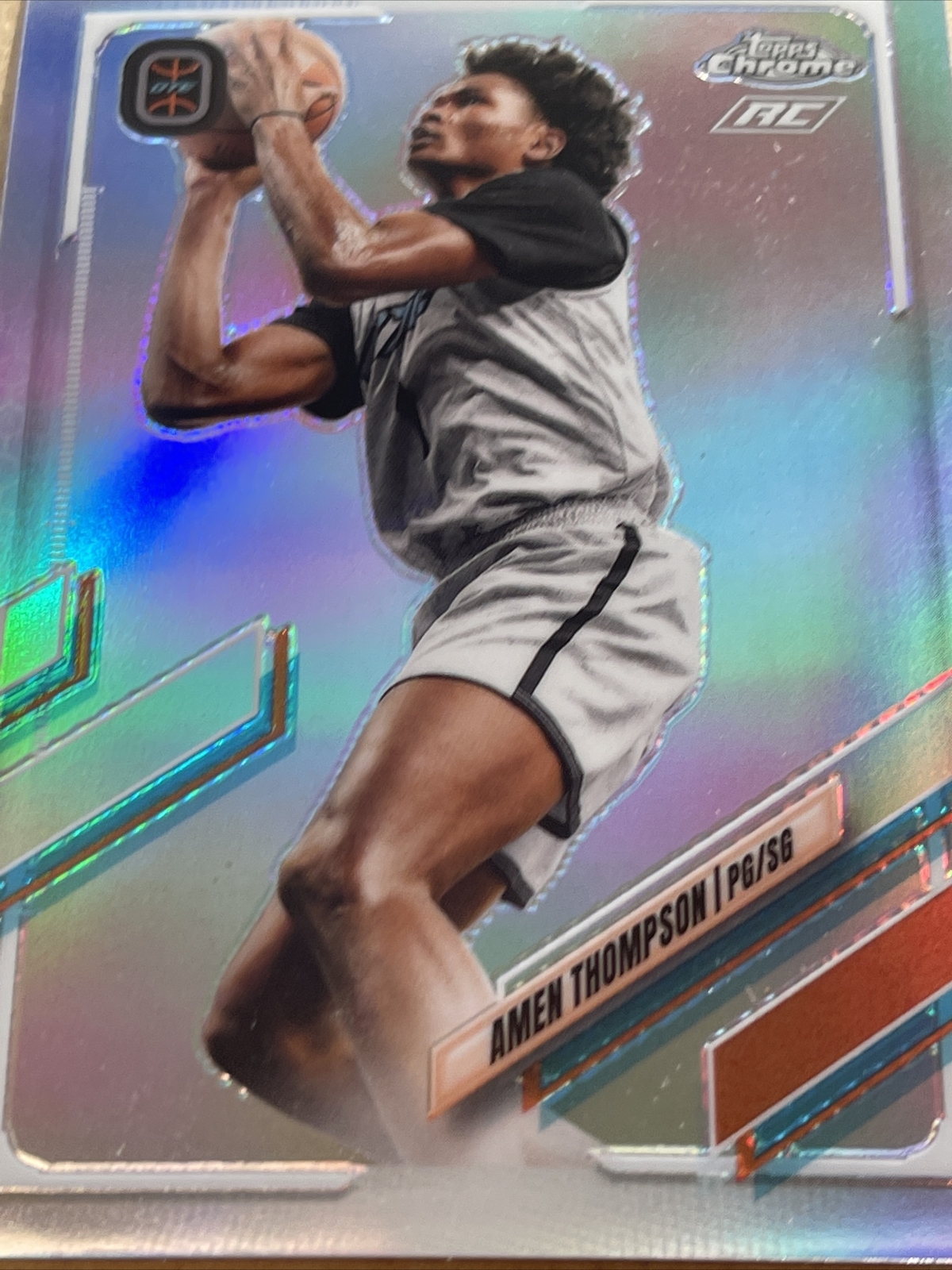 2021-22 Topps Chrome Overtime Elite Amen Thompson RC OTE #94 Refractor ...