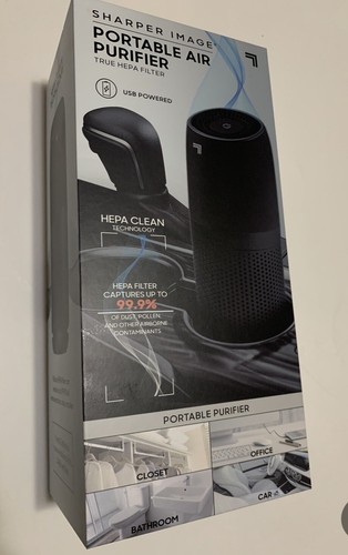 Sharper Image💯Original Air Purifier 👉HEPACLEAN👉PORTABLE👉USB POWER👉360 ...