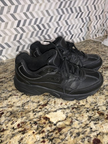 Size 7 Fila ASTM F2913-19 Black Slip Resistant Work Shoes NWT | eBay