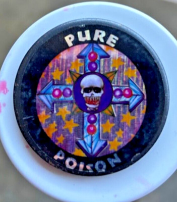 Vintage 90s Poison Skull Cross Metal Pog Slammer Game Piece POGS Old ...