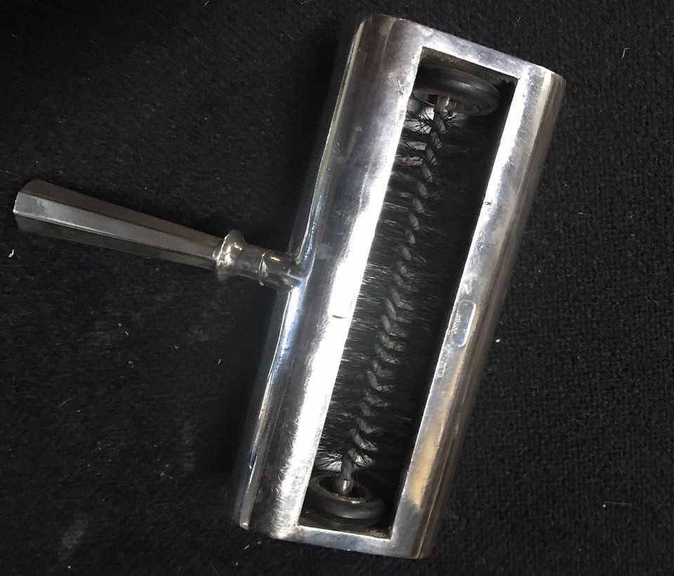 Silver Plated Crumb Sweeper Catcher Brush Table Crumber | eBay