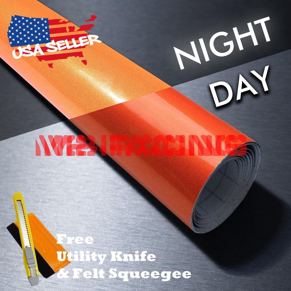 *Reflective Vinyl DIY Car Wrap Sticker Decal Graphic Sign Self Adhesive ...