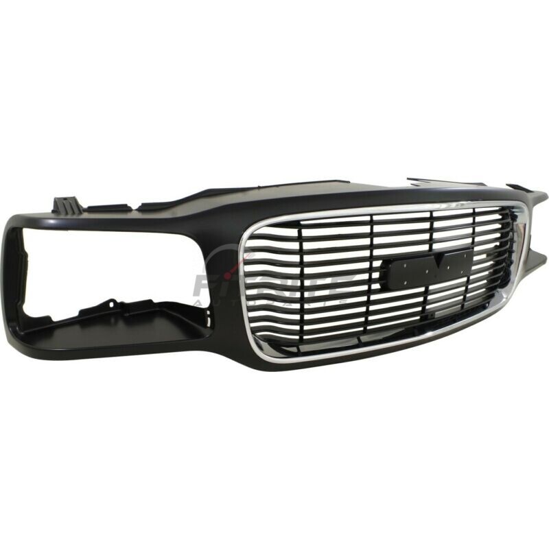 New Front Grille Chrome Shell/Black Insert For 1992-2000 Gmc Yukon ...