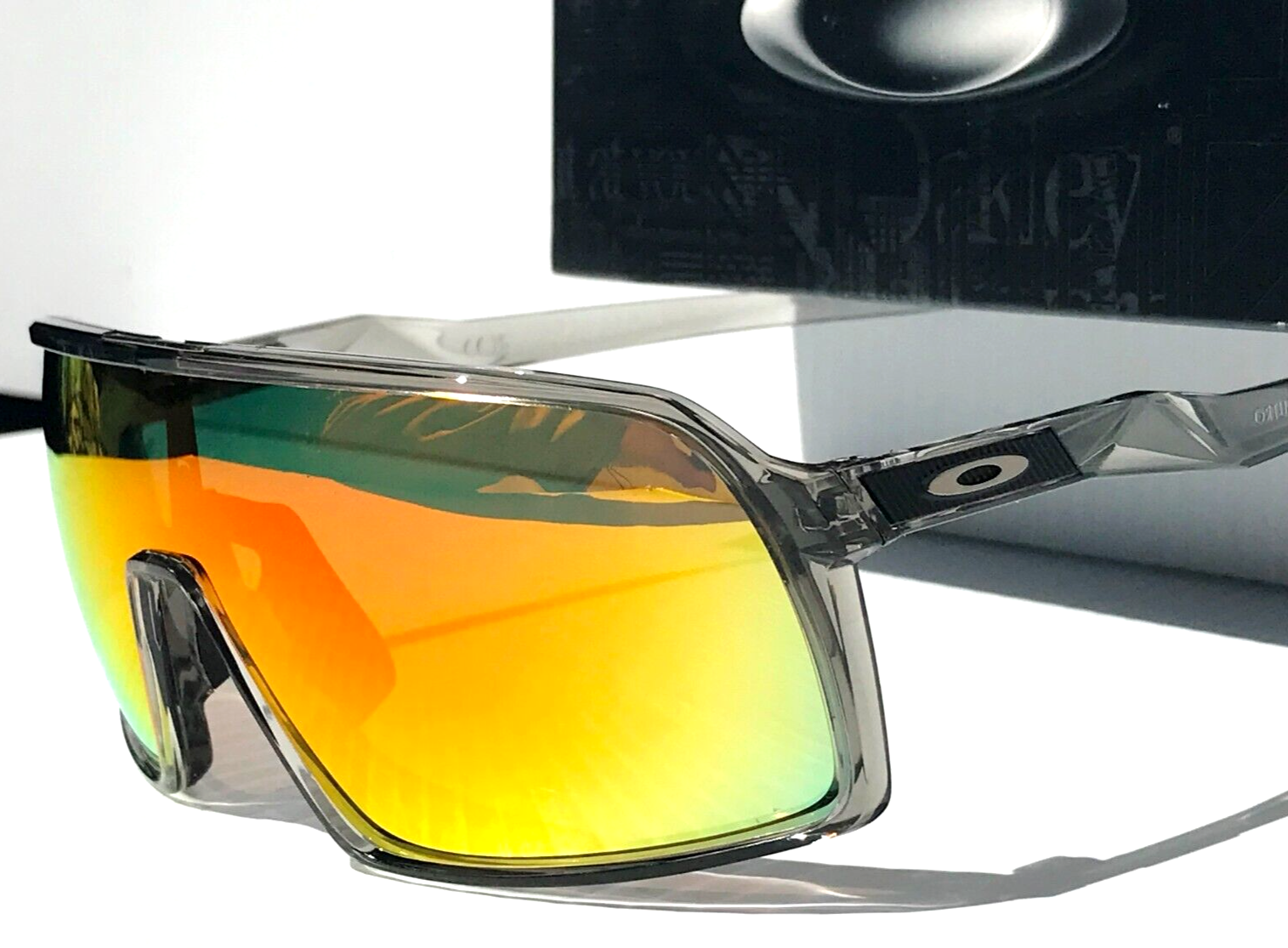 NEW Oakley SUTRO Grey Smoke POLARIZED Galaxy Ruby Iridium Lens Sunglass ...