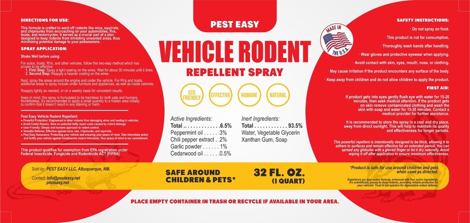 Pest Easy Rodent Repellent for Car Engines - Eco-Friendly & Long ...