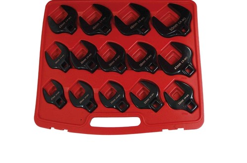 Trident Tools 14 Piece 1/2in Drive Metric Crowfoot Wrench Set 27 - 50mm ...