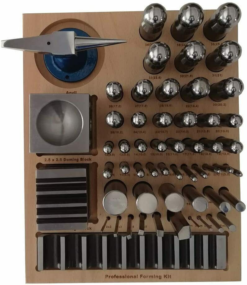 56pc Dapping Punch, Doming Block & Swage Block Set | Jewelry Forming ...