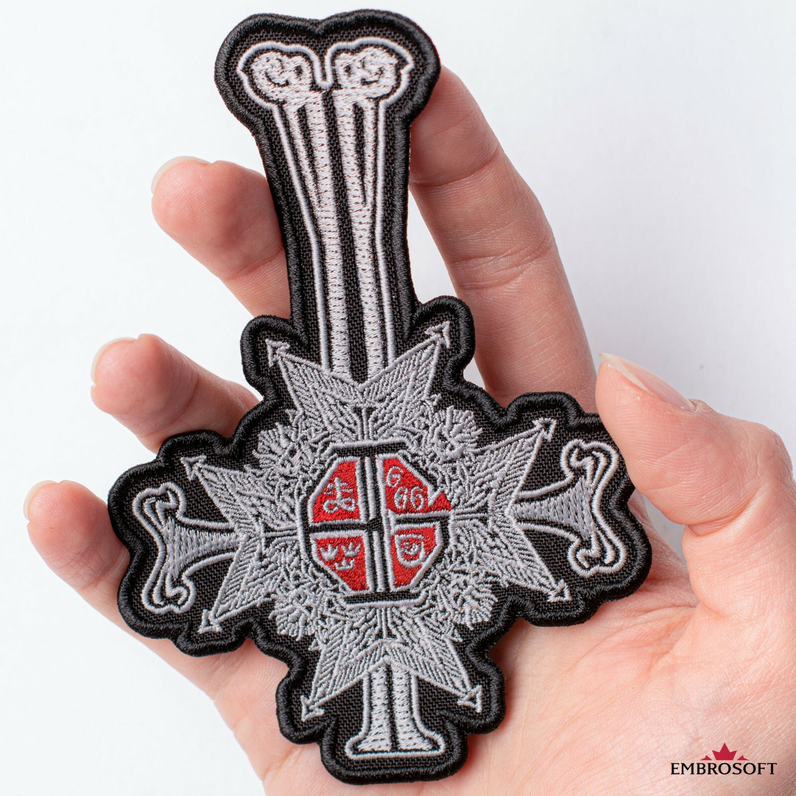 Ghost band Papa Emeritus Grucifix RED LARGE Patch Iron On / Sew On | eBay