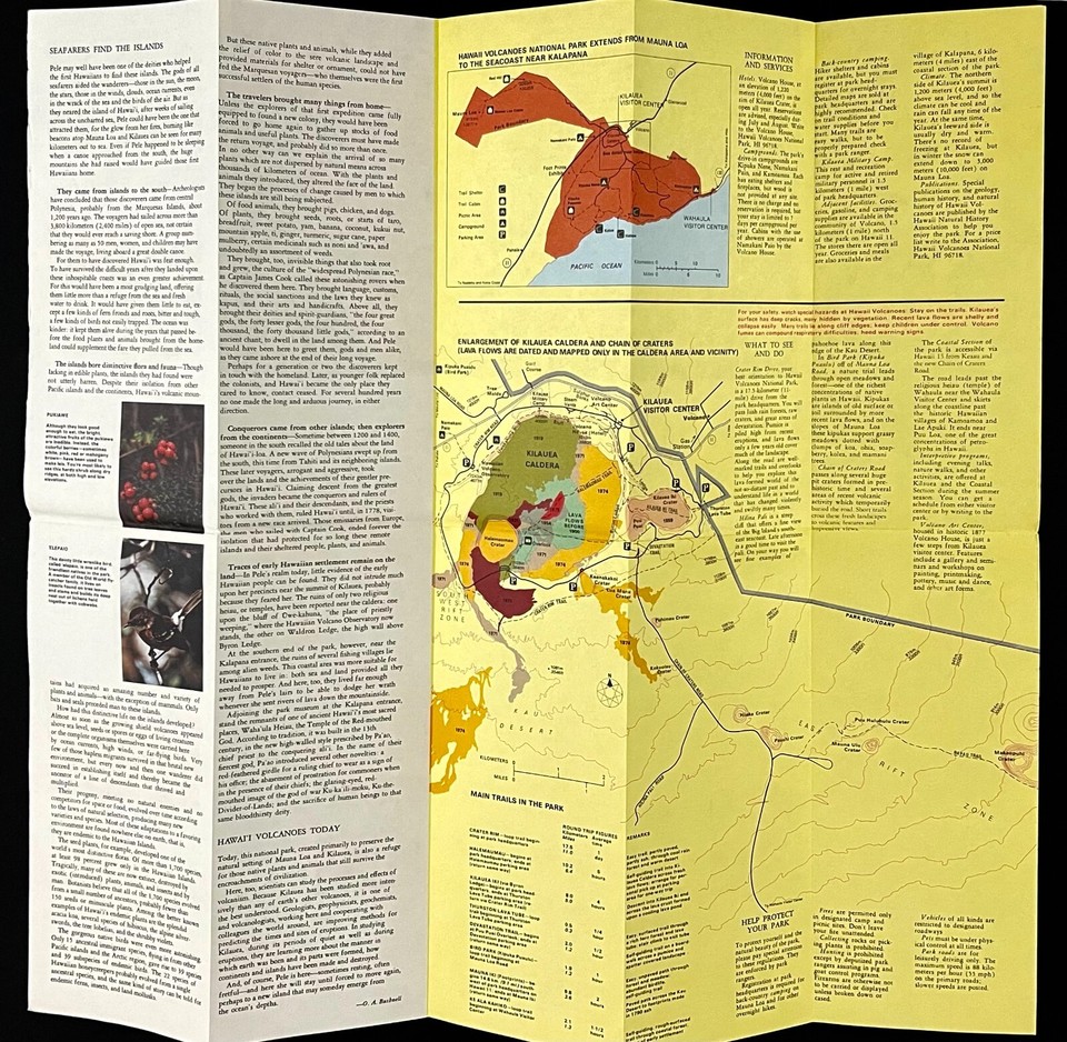 1987 Hawaii Volcanoes National Park Vintage Interior Department Travel ...